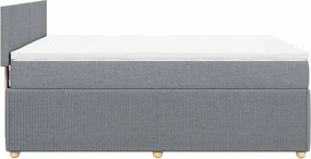 Box spring postel s matrací světle šedá 140 x 190 cm textil 3287444