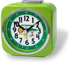 CLOCKODILE Zelený dětský budík LEV A LVÍČE - 3 ROKY ZÁRUKA! CAS3004