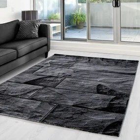 Koberce Breno Kusový koberec PARMA 9250 Black, Šedá, Černá, 80 x 150 cm