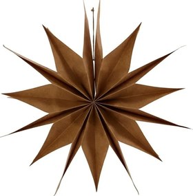 Papírová vánoční hvězda průměr 50 cm CAPELLA House Doctor - hnědá