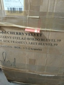 Signal Jídelní židle Cherry Velvet Bordó 59 NAB006