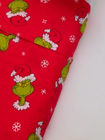 Sinsay - Bavlněný povlečení set s vánočním vzorem Grinch - červená