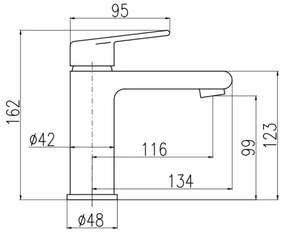 RAV Slezák CO129.0 - Umyvadlová baterie + výpusť COLORADO 16,2 cm lesklý chrom
