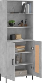 Skříň highboard betonově šedá 69,5x34x180 cm kompozitní dřevo 3189969