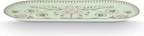 Pip Studio Lily &amp; Lotus oválný tác 33,3x15,5cm, zelený (Porcelánový oválný tác)