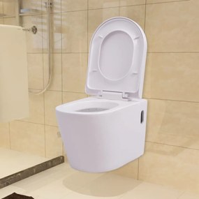vidaXL Závěsné WC keramické [244270] Barva: Bílá