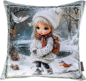 Sada 3 ks povlaků na polštářky WINTER GIRLS 45 x 45 cm