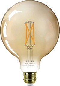 Philips Smart LED žárovka Filament E27 G125, 7 W, 640 lm, 2000-5000K, jantarová