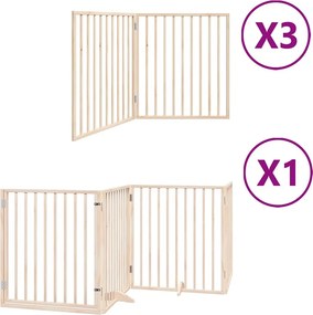 Zábrana pro psy s dvířky skládací 10 panelů 800 cm topol 3155559