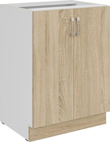 Levná kuchyňská linka SARA | 180 cm | bílá/dub sonoma