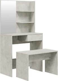 Toaletní stolek sada betonově šedý 74,5 x 40 x 141 cm 3114142