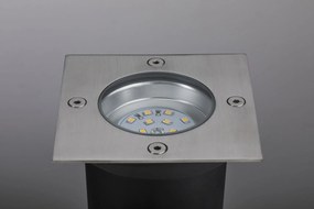 P 94227 Plug & Shine zemní svítidlo hranaté IP65 3000K 4W 24V stříbrná - PAULMANN