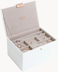 Sada šperkovnice Classic White & Rose Gold, 3 díly