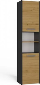 Koupelnový sloupek S40 antracit/dub artisan