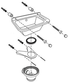 Technický dřez - závěsná výlevka ZLEW CZ 60 (60x34 cm) Hydroland