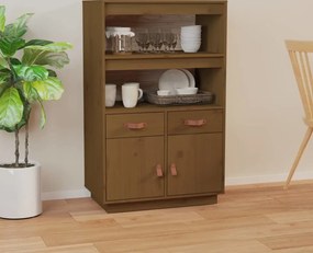 vidaXL Skříň highboard 67 x 40 x 108,5 cm masivní borové dřevo [820158] Barva: medová hnědá