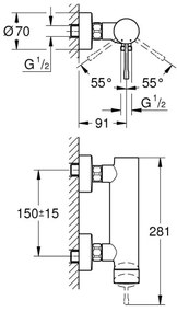 GROHE 33636001 - Sprchová baterie ESSENCE lesklý chrom