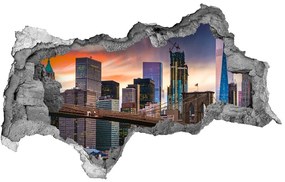 Wallmuralia Fototapeta díra na zeď 3D Manhattan New York 95x73 cm