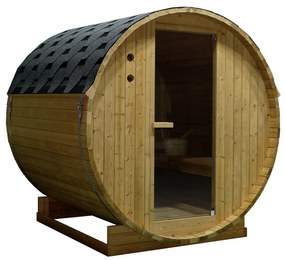 RAKOUSKÝ produkt - Venkovní sudová sauna TROMSÖ XL pro 6 osob 189x 220 x 191,5 cm ( F50220 )
