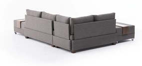 Atelier del Sofa Rohová sedací souprava Fly Corner Sofa Bed Left - Brown, Hnědá