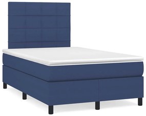 Box spring postel s matrací a LED modrá 120x190 cm textil 3270203