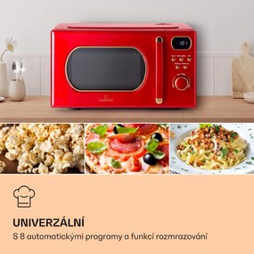 Klarstein Julieta, mikrovlnná trouba s grilem, 20 l, 700/800 W, Ø 25,5 cm, 8 programů