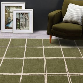Zelený ručně tkaný vlněný koberec 200x290 cm – Asiatic Carpets
