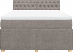 Box spring postel s matrací taupe 140x190 cm textil 3289762