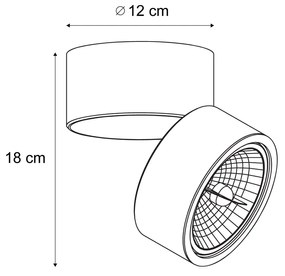 Moderní stropní bodové světlo béžové, G9, otočné a sklopné - Go Nine