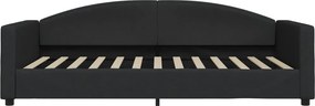 Válenda s matrací černá 100 x 200 cm textil 3197177