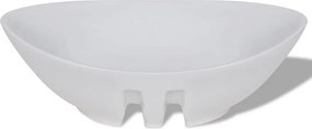 Luxusní keramické oválné umyvadlo s přepadem - 59 x 38,5 cm 140679