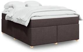 Box spring postel s matrací tmavě hnědá 140x190 cm textil 3285376