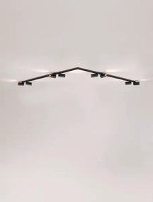 Minimalistické bodové svítidlo Oso 8 Černá