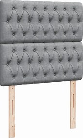 Box spring postel s matrací světle šedá 80 x 200 cm textil 3291114