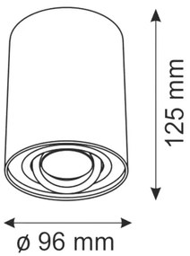 Bodové svítidlo HADAR R1 1xGU10/10W/230V černá