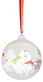 Skleněná vánoční ozdoba Moomin Happy Holidays 9 cm Muurla