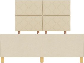 Rám postele s čelo Krémová 160 x 200 cm textil 3344821