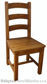 dřevěná rustikální stylová jídelní židle z masivního dřeva borovice Mexicana D24 euromeb
