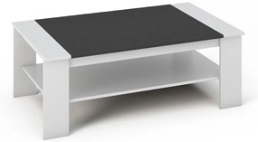 Konferenční stolek BARI 120x71 cm, bílá a černá