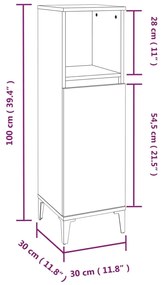 3dílný set koupelnového nábytku šedý sonoma kompozitní dřevo,  3185595