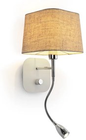 RENDL R13661 PERTH LED nástěnná lampa, kombinovaná béžová/bílá chrom