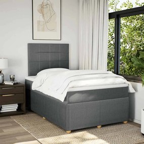 Box spring postel s matrací tmavě šedá 120x200 cm textil 3294324