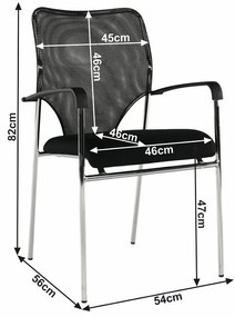 Tempo Kondela Konferenční židle UMUT stohovatelná, černá