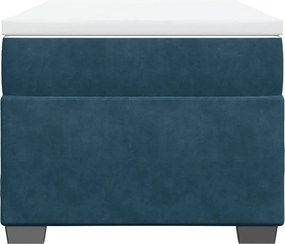 Box spring postel s matrací tmavě modrá 90x190 cm samet 3285255