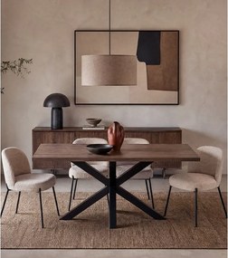 Jídelní stůl s deskou v dekoru ořechového dřeva 100x180 cm Comba – Marckeric