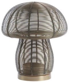 Bronzový antik kovový svícen houba Mushroom - Ø 20*24 cm