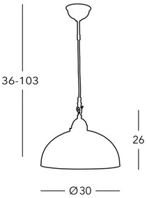 Kolarz 731.30.54 - Lustr na lanku NONNA 1xE27/75W/230V