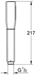 Grohe Grander Stick - Ruční sprcha, 1 proud, chrom / zlato, 26037IG0