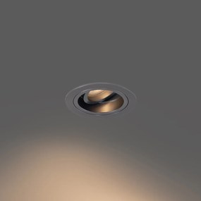 Moderní zapuštěné bodové svítidlo antracitově šedé GU10 50 mm kulaté otočné - Chuck