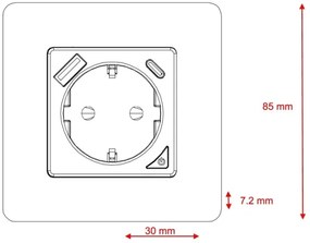Immax NEO 07801L - Chytrá zásuvka 16A/230V + 1xUSB-A+1xUSB C Tuya SCHUKO